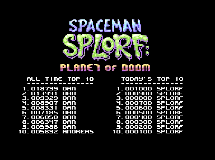 Spaceman Splorf: Planet of Doom – C64-Wiki