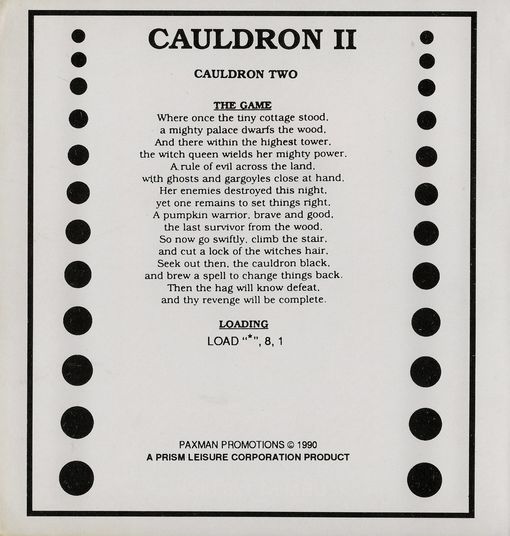 Cauldron 2: The Pumpkin Strikes Back – C64-Wiki